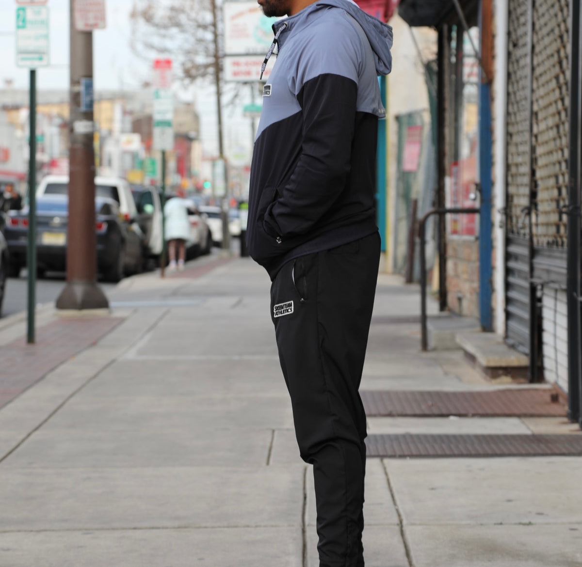 "Flex Suit" Cross Training Sweat Suit-Zip Top (2 Tone - Black/Grey ...